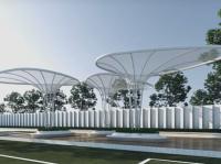 China Tailored Lighted Stainless Steel Tree Arbor with Canopy for Building Adaptability for sale