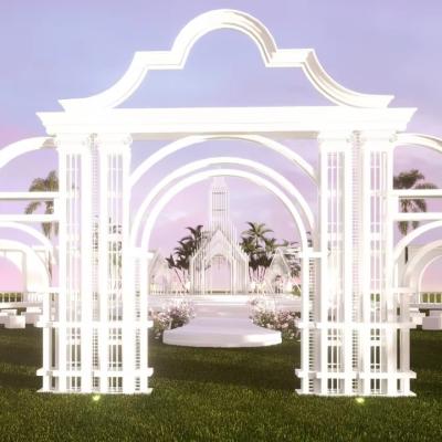 China Solar Aligned Ceremony Altar Permanent Wedding Structure With Seasonal Light for sale
