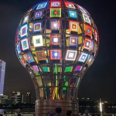 China Interactive Light Web Installation For International Light Festivals Custom Large Scale Responsive Network Sculpture for sale
