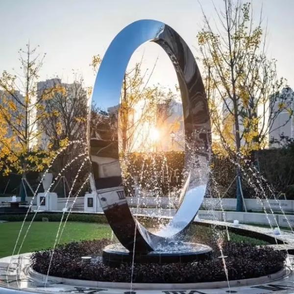 Quality High Grade Stainless Steel Circular Art Grand Scale Installation For Palatial Estates for sale