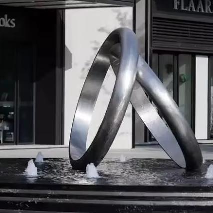 Quality Precision Metalwork Stainless Steel Fountain Sculpture with Custom Size and 3D Design Support for Landscaping Contractors for sale