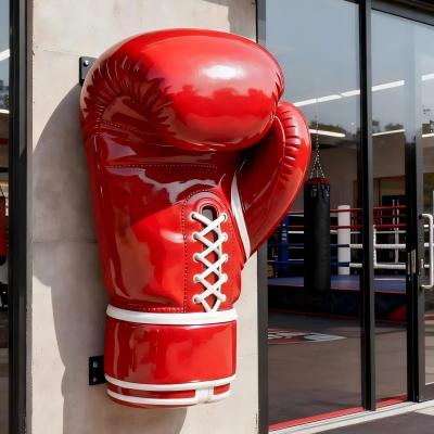 China Giant Red Resin Modern Handicraft Boxing Glove Wall Mount for sale