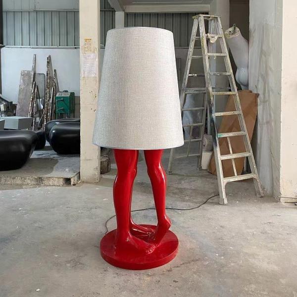 Quality Viral Red Leg Shaped Resin Sculpture Handmade Flower Theme Fashion Custom Home Decor for sale