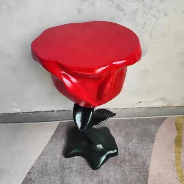 Quality Luxury Handmade Colorful Resin Rose Sculpture With Realistic Petals Custom Shape For Garden for sale