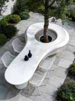 Quality Contemporary Tree Integrated Bench System Space Saving Seating For Public for sale