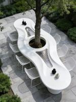 China Contemporary Tree Integrated Bench System Space Saving Seating For Public Commercial Projects for sale