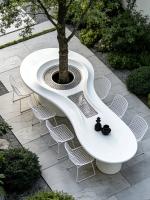 Quality Custom Minimalist Sculpture Tree Benches For Hotels Real Estate Developments for sale