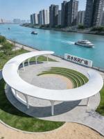 Quality Sculptural Curve Shade Pergolas For Luxury Real Estate Enhance Hotel Gardens for sale