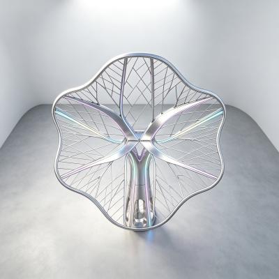 China Customizable Waterproof RGB DMX 512 LED Light Tree Sculpture in Stainless Steel for sale