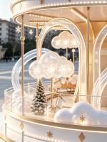 China Interactive 15M High Christmas Carousel Holiday Installation with Precision Compression Molding for sale