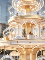 China Interactive 15M High Christmas Carousel Holiday Installation with Precision Compression Molding for sale