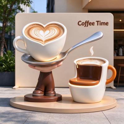 China Weather-Resistant Custom Size Fiberglass Art Sculpture with Built-In LED Lighting for Commercial Spaces for sale