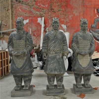 Cina Il giardino all'aperto dei guerrieri di terracotta scolpisce a grandezza naturale della vetroresina dipinto in vendita