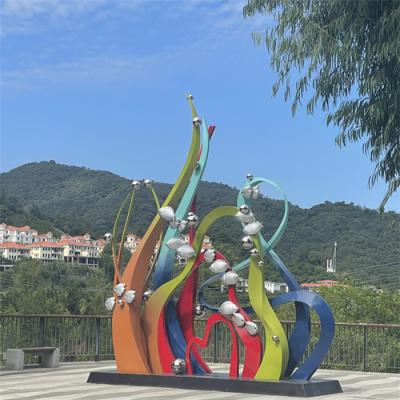 Cina Grande scultura animale all'aperto lucidata di acciaio inossidabile del giardino della scultura del pesce in vendita