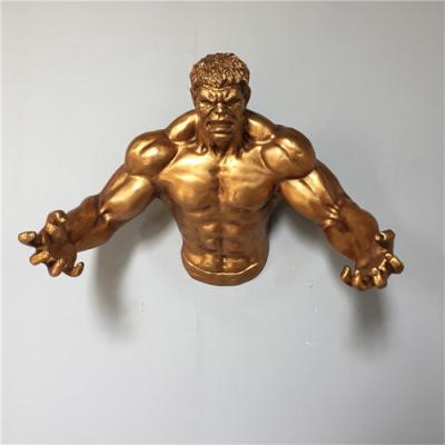 Cina Sculture dell'incredibile Hulk del fumetto della scultura di attaccatura di parete della vetroresina 3D in vendita