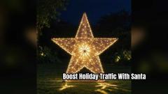 Outdoor Santa LED Motif Light for Commercial Christmas Decor