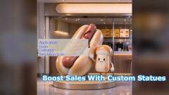 Custom Fiberglass Bear Statue for Ice Cream Shop Decor