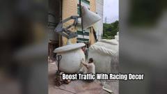 Full Size Racing Car Fiberglass Model for Commercial Spaces