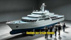 Custom Fiberglass Ice Cream Kiosk for Malls and Parks