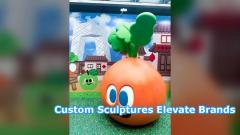 Custom Fiberglass Mascots Branding Sculptures