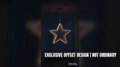 Unique Offset Double Star LED Light IP65 Outdoor Waterproof Christmas Commercial Decoration