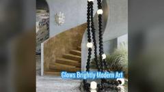 Glow Stacked Sphere Sculpture Warm LED Light