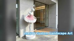 Custom Fiberglass Ribbon Sculpture for Luxury Landscapes