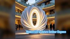 Modern LED Spiral Sculpture for Outdoor Landscape Design