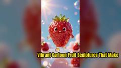 Cute 3D Fruit Characters - Perfect for Eye-Catching Public Displays!