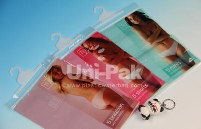 China VMPET Zipper Lock Garment Packaging Bags With Hanger Hook , BPA Free for sale