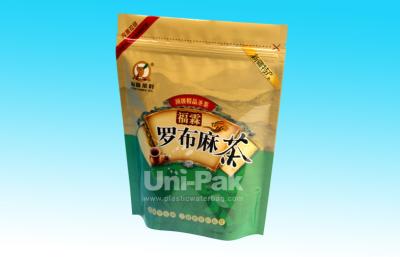 China Kraft Paper Stand Up Zip Lock Packaging Bags BPA free For Tea for sale