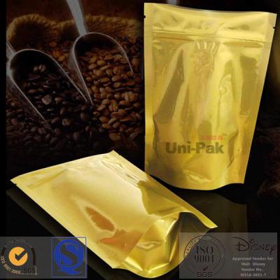 China Customized Gravure Printing Aluminum Foil Bags With Zipper For Coffee Packaging for sale