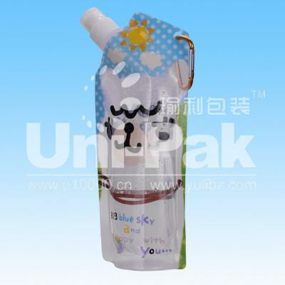 China Spout Top Foldable Bottle BPA-free Aluminum Foil Bags / Plastic Water Bag for sale
