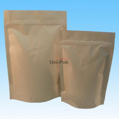 China ECO-friendly Stand Up Coffee Pouch with Valve / Coffee kraft Paper Bag for sale