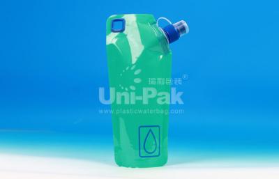 China Reusable Plastic Outdoor Collapsible Water Bag With Carabiner for sale