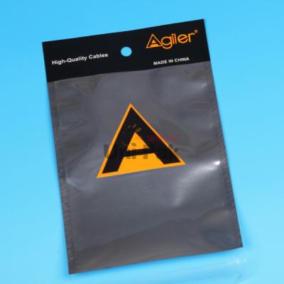 China Plastic Electronic Bag Anti Static Bags For Electronics Heat sealed with Head And Hand hole for sale