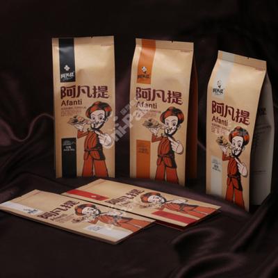 China Recyclable  Brown Paper Snack Food Packaging Bags Top Grade Food Safe for sale
