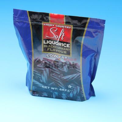 China Color Printing Custom Ziplock Bags , 3 Side Seal Snack Packaging Bag for sale