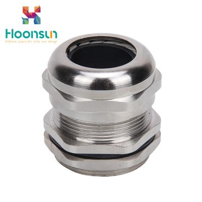 China Metallic IP65 Watertight Cable Gland / Electrical Cable Gland With Through Type for sale