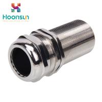 China Nickel Plated Brass Cable Gland Longer Thread IP68 PG7 to PG48 CE ROHS for sale