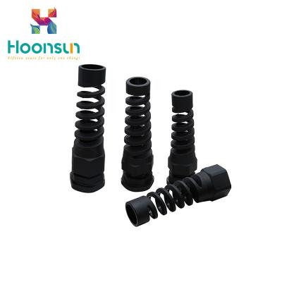 China Nylon Bending Spiral Cable Gland Silicone Rubber With Dust Proof Protection for sale