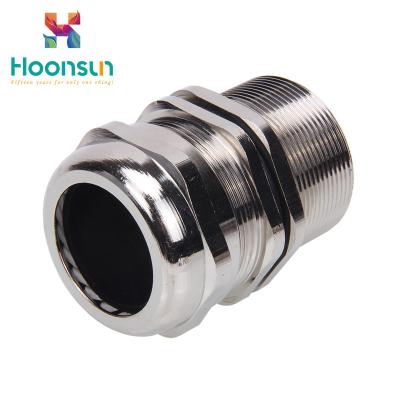 China Metric Thread M63 Length Type Underwater Cable Gland Nickel Plated Brass for sale