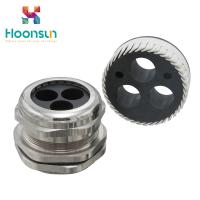 China M20 Nickel Plated Brass Multiple Entry Waterproof Cable Gland IP68 Explosion Proof Connector for sale
