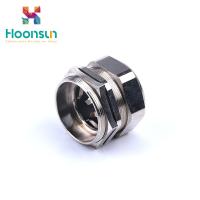 China Nickel Plated Brass EMC Cable Gland IP68 Spring Shielding 18mm Thread for Solar Energy for sale