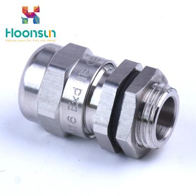 Cina Doppia ghiandola di cavo corazzata del metallo di guarnizione IP68 impermeabile ignifuga in vendita