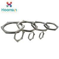 China Nickel Plated Brass EMC Locknut Cable Gland Accessories NPT1/2 3mm Height for sale