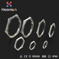China NPT1/2 EMC Locknut Cable Gland Accessories IP68 Nickel Plated Brass 3mm Height for sale