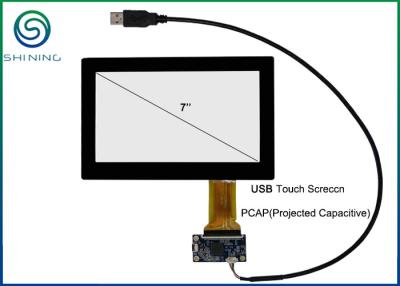 China Vidro de tampa capacitivo do painel de toque de 7 polegadas ao vidro de ITO com relação de USB à venda