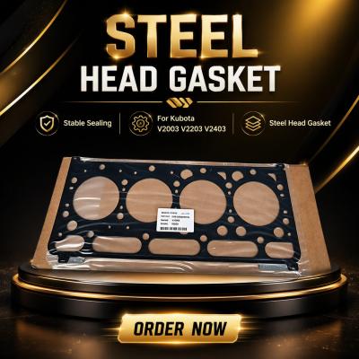 China OEM Standard Multi-Layer Steel Cylinder Head Gasket V2003 Diesel Engine 1G790-03310 for V2203 V2403 Kubota Replacement for sale