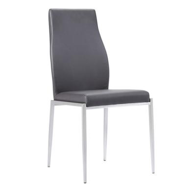 China High Back Chair Dark Brown Leather for sale